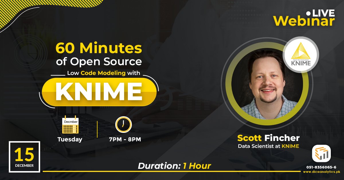 Free Webinar | Open Source, Low Code Modeling with KNIME! Free Webinar | Open Source, Low Code Modeling with KNIME!