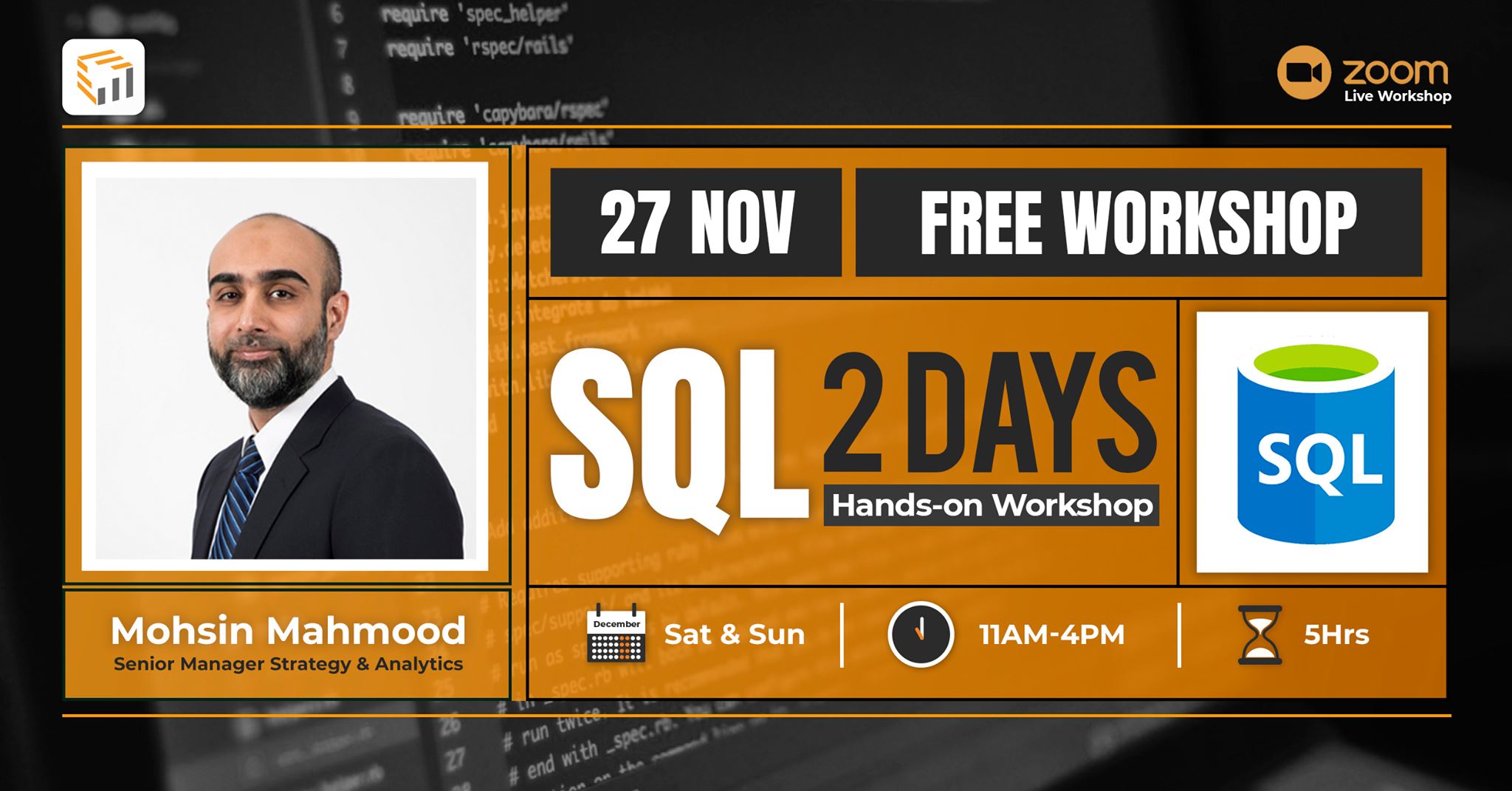 SQL 2-Days FREE Workshop!